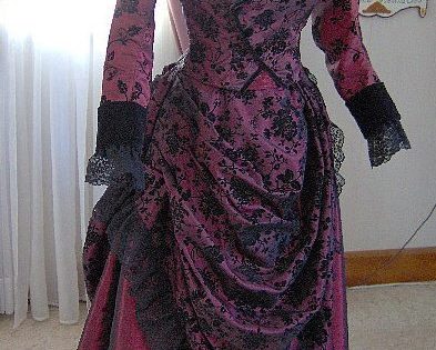 FOR ORDERS ONLY 1800s Victorian Dress 1887 Bustle Gown 1880s Gothic ...