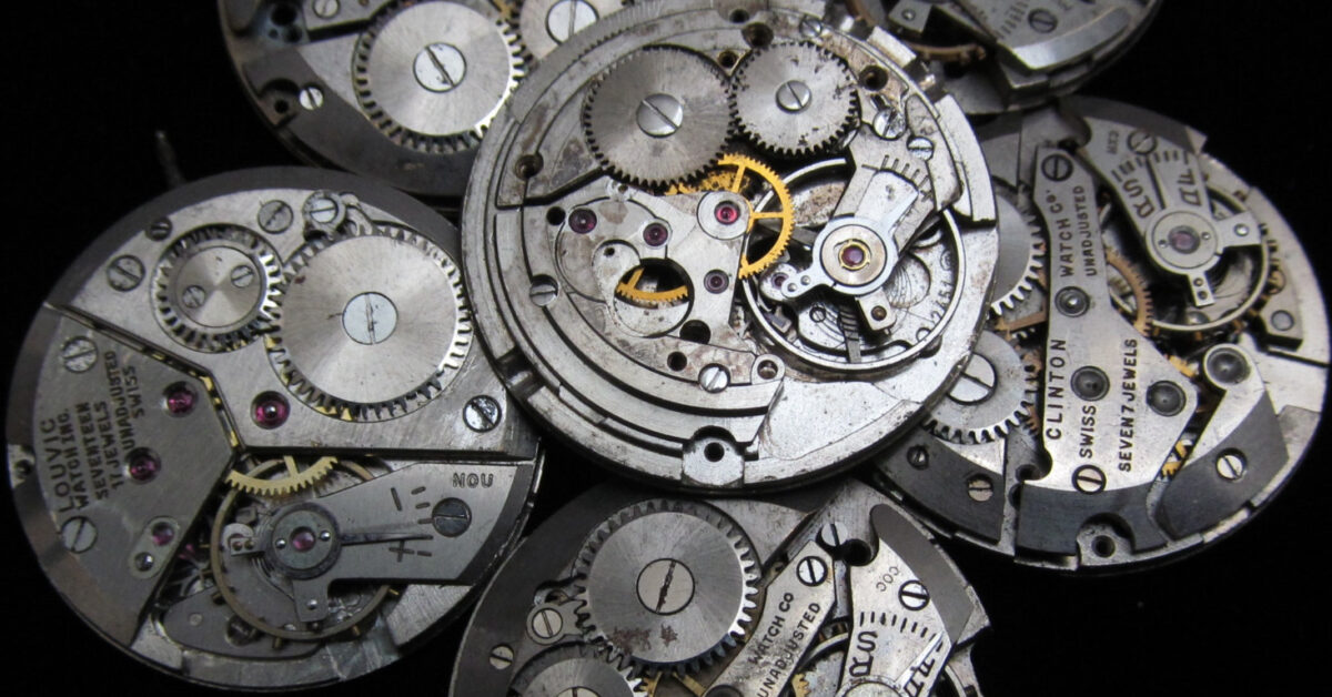Steampunk Watch Movements Vintage Antique Round Altered Art Assemblage ...