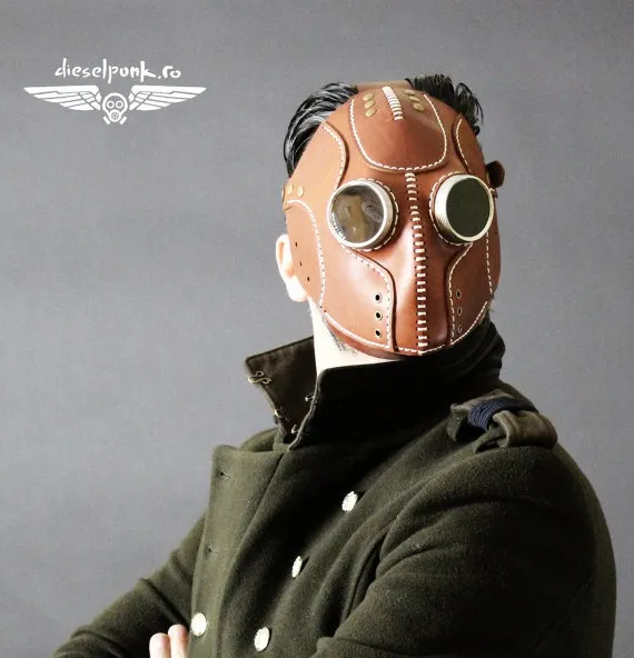 Steampunk Mask - Leather Mask - Cyberpunk Mask - Post Apocalyptic Mask ...
